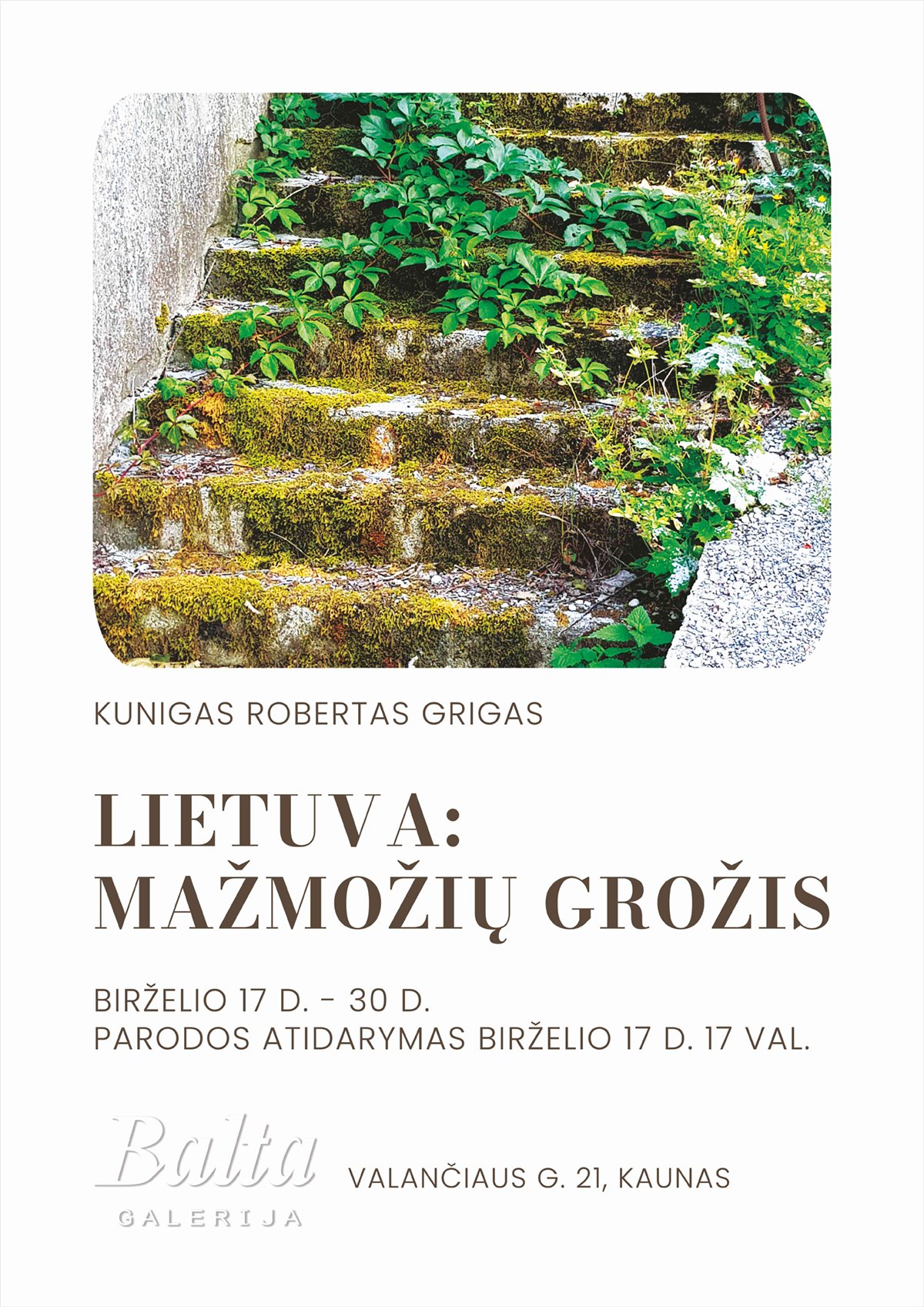 Kunigas Robertas Grigas „Lietuva: mažmožių grožis” - Galerija „Balta“